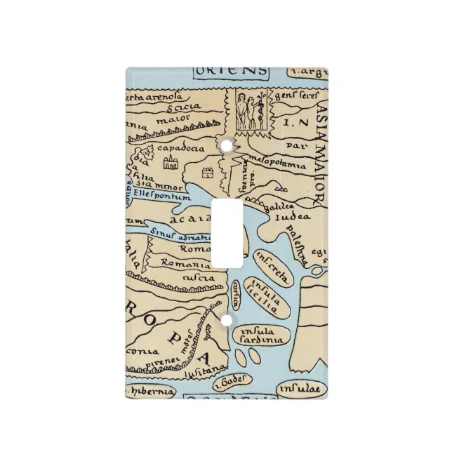 WORLD MAP 2ND CENTURY LIGHT SWITCH COVER | Zazzle