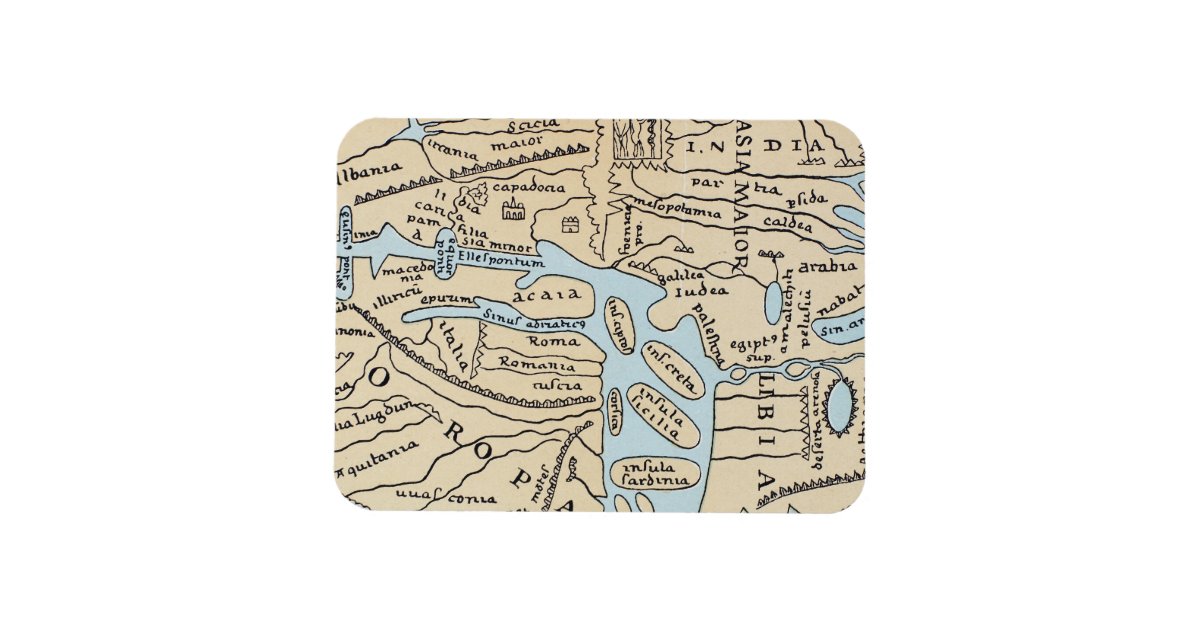 WORLD MAP 2ND CENTURY MAGNET | Zazzle