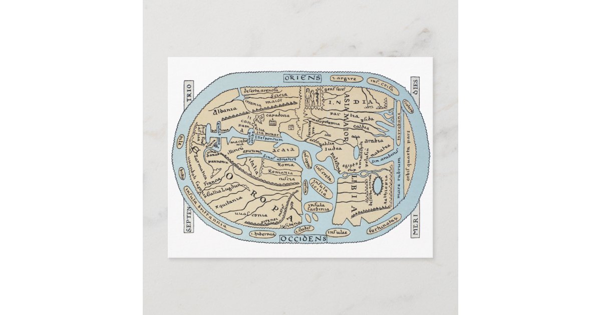 WORLD MAP 2ND CENTURY POSTCARD | Zazzle