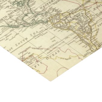 World Map 5 Tissue Paper | Zazzle