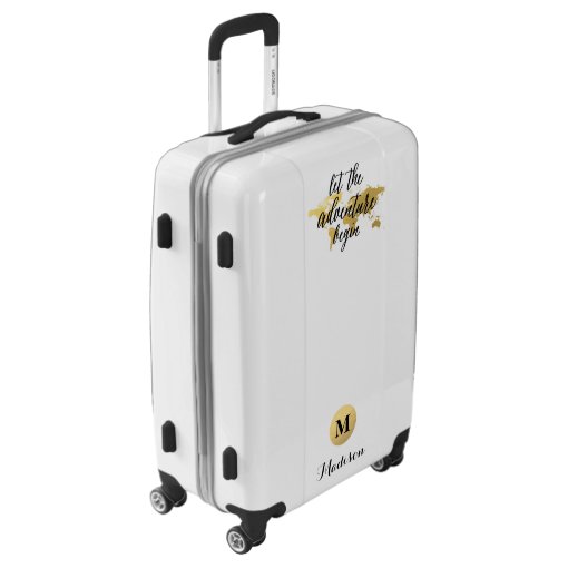 World Map Adventure monogrammed Luggage | Zazzle