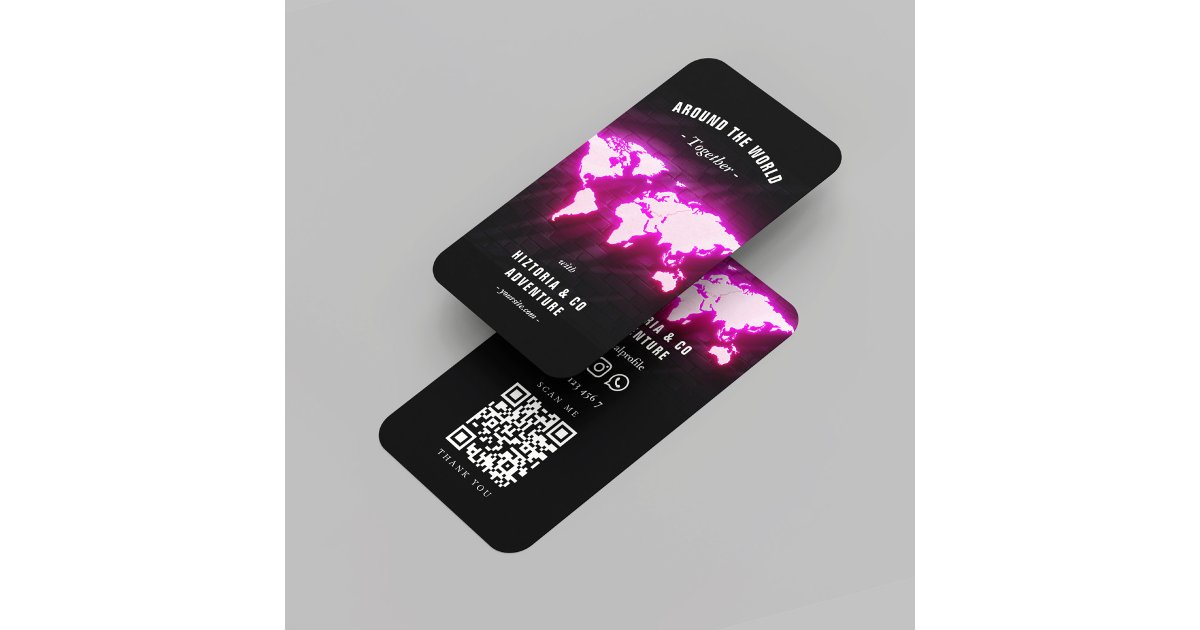 World Map Adventure Travel Guide Business Card | Zazzle