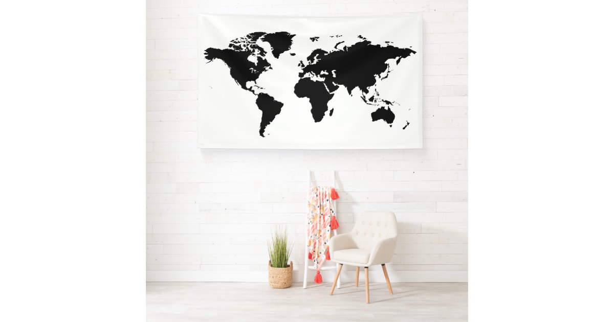World Map Banner | Zazzle