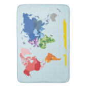 World Map Bath Mat | Zazzle