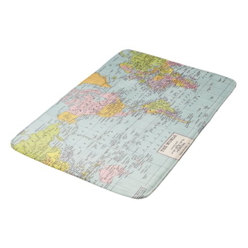 World Map Bath Mat | Zazzle