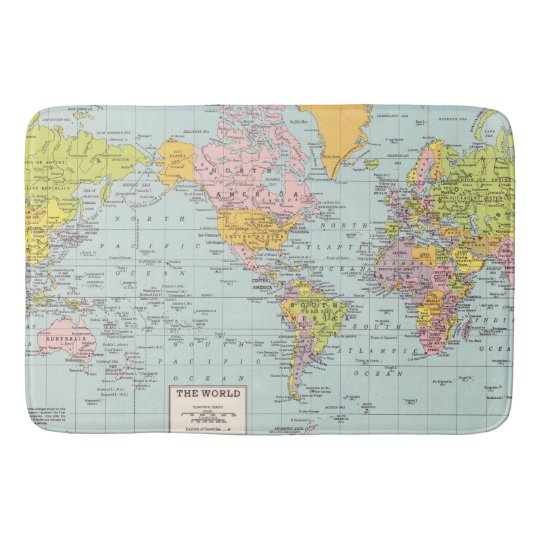 World Map Bath Mat | Zazzle.com