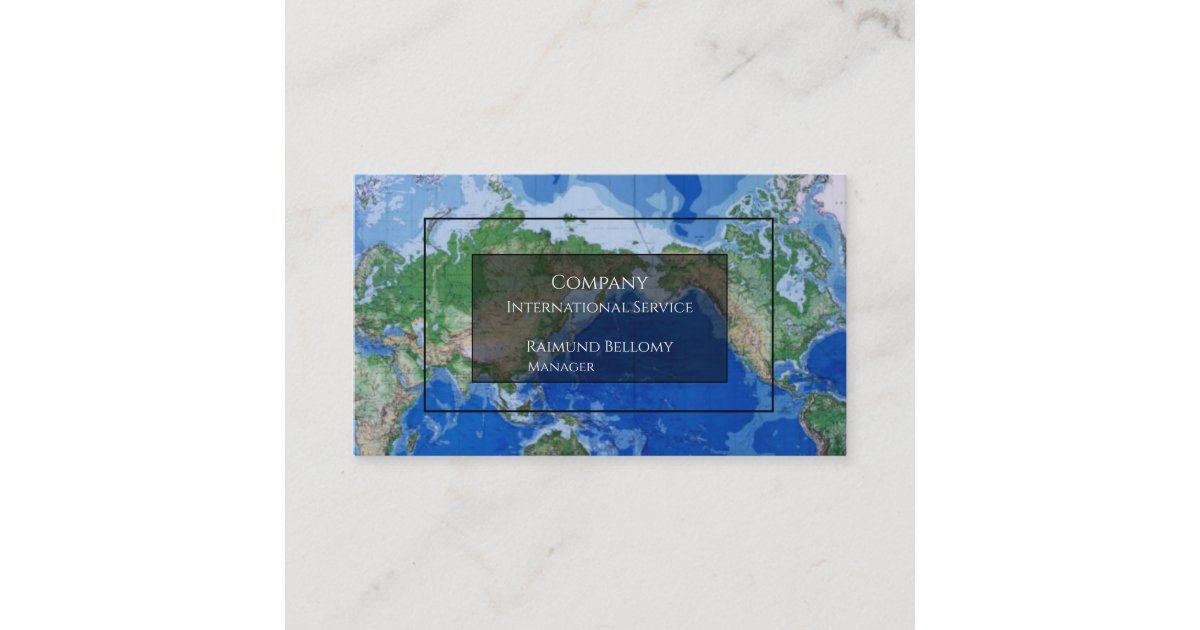 World Map Business Card | Zazzle