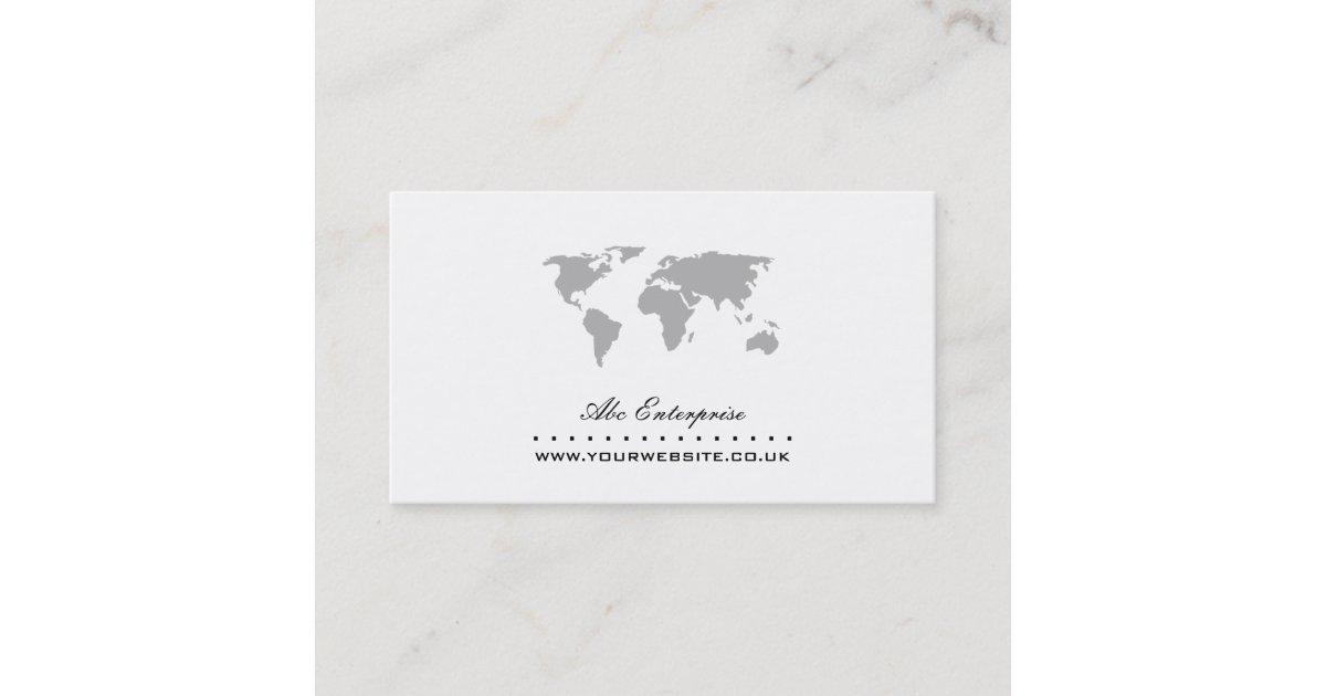 World Map Business Card | Zazzle