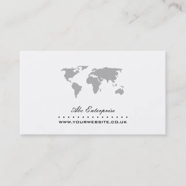 World Map Business Card | Zazzle