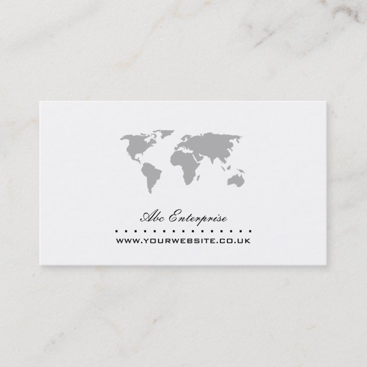 World Map Business Card | Zazzle