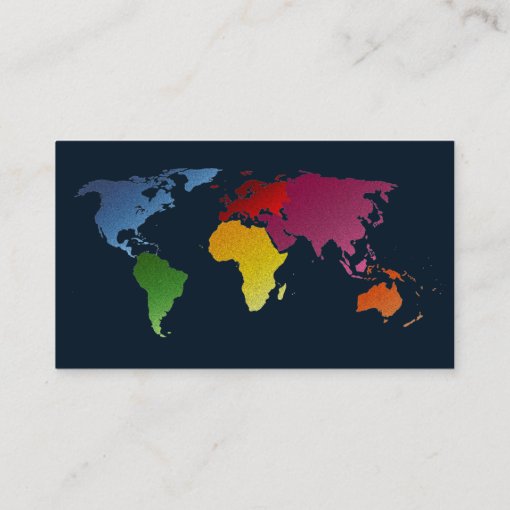 World Map business card | Zazzle