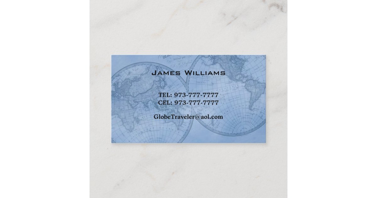 world map business cards | Zazzle