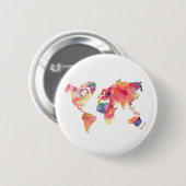 World Map Button | Zazzle