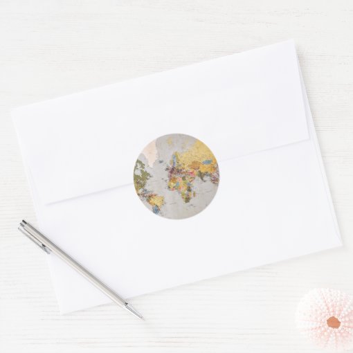 world map classic round sticker | Zazzle world map classic round sticker | Zazzle