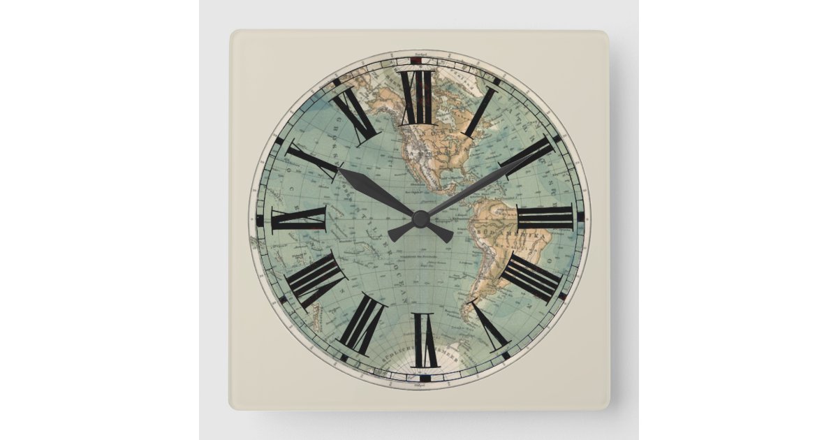 World Map Clock | Zazzle