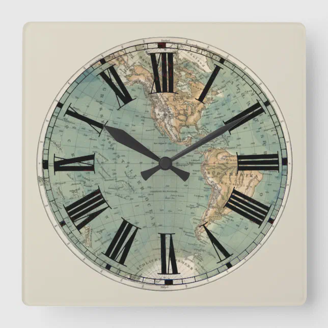 World Map Clock | Zazzle