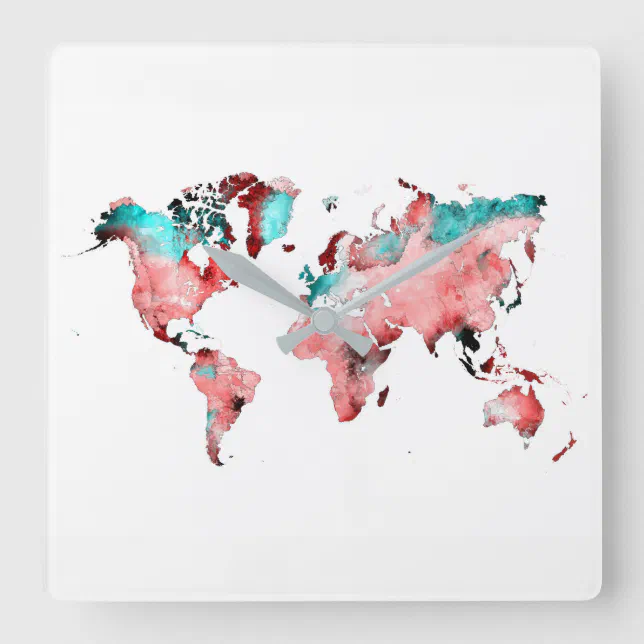 world map clock | Zazzle