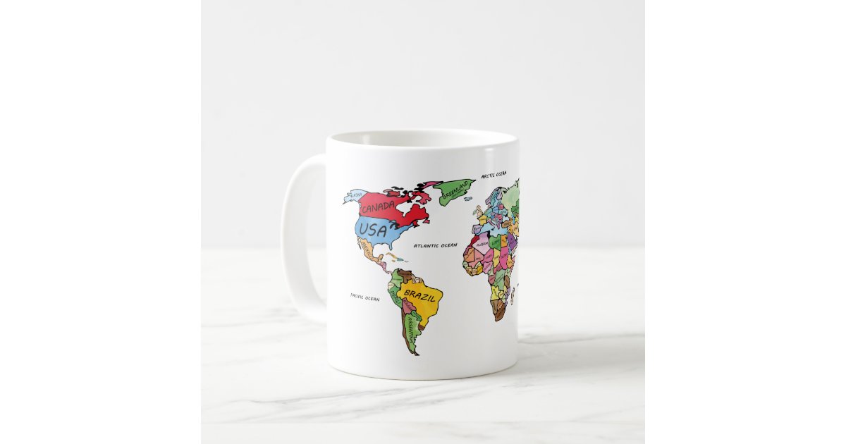 World Map Coffee Mug | Zazzle