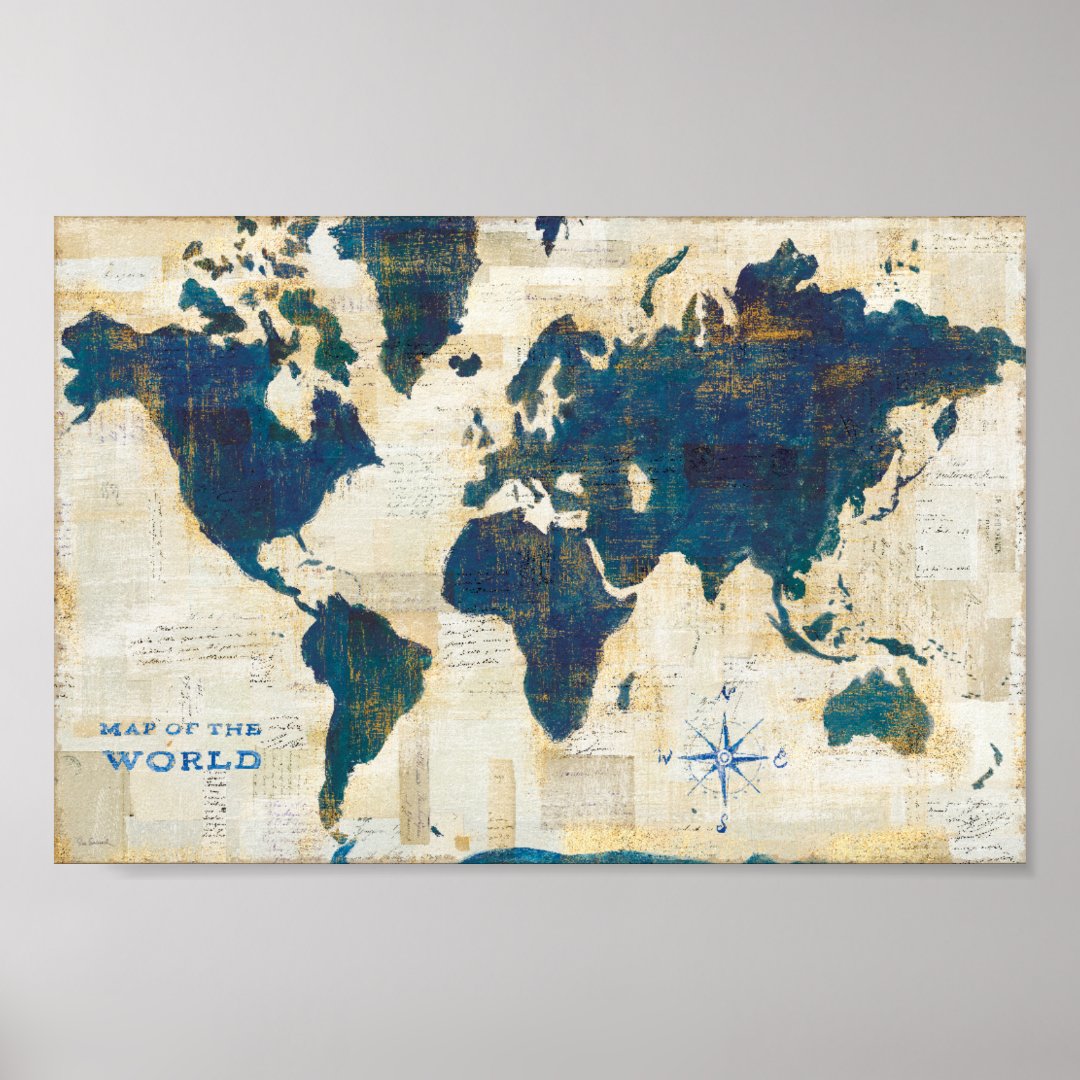 World Map Collage Poster | Zazzle