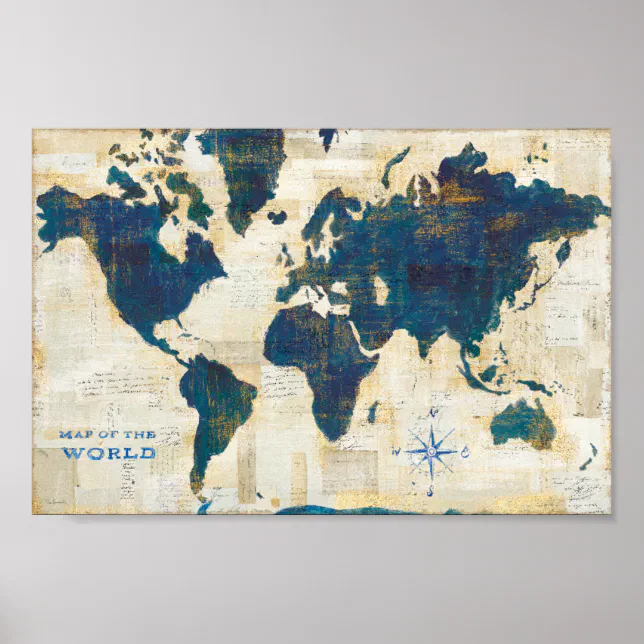 World Map Collage Poster | Zazzle