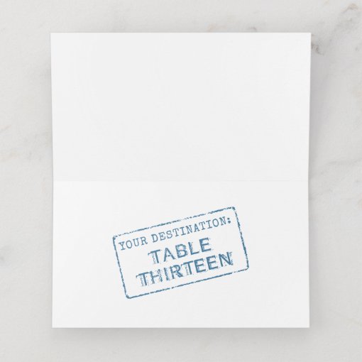 World Map & Custom Passport Stamps - ALL EDITABLE Place Card | Zazzle