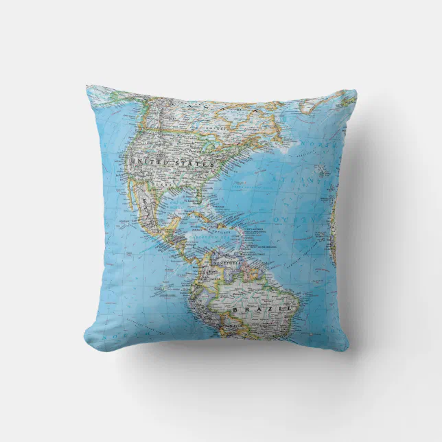 World Map Custom Pillow | Zazzle