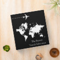 World Map Custom Travel Adventures 3 Ring Binder | Zazzle