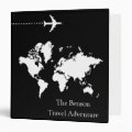 World Map Custom Travel Adventures 3 Ring Binder | Zazzle