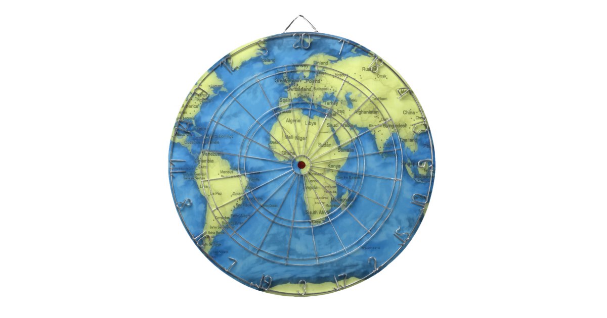 World Map Dart Board | Zazzle