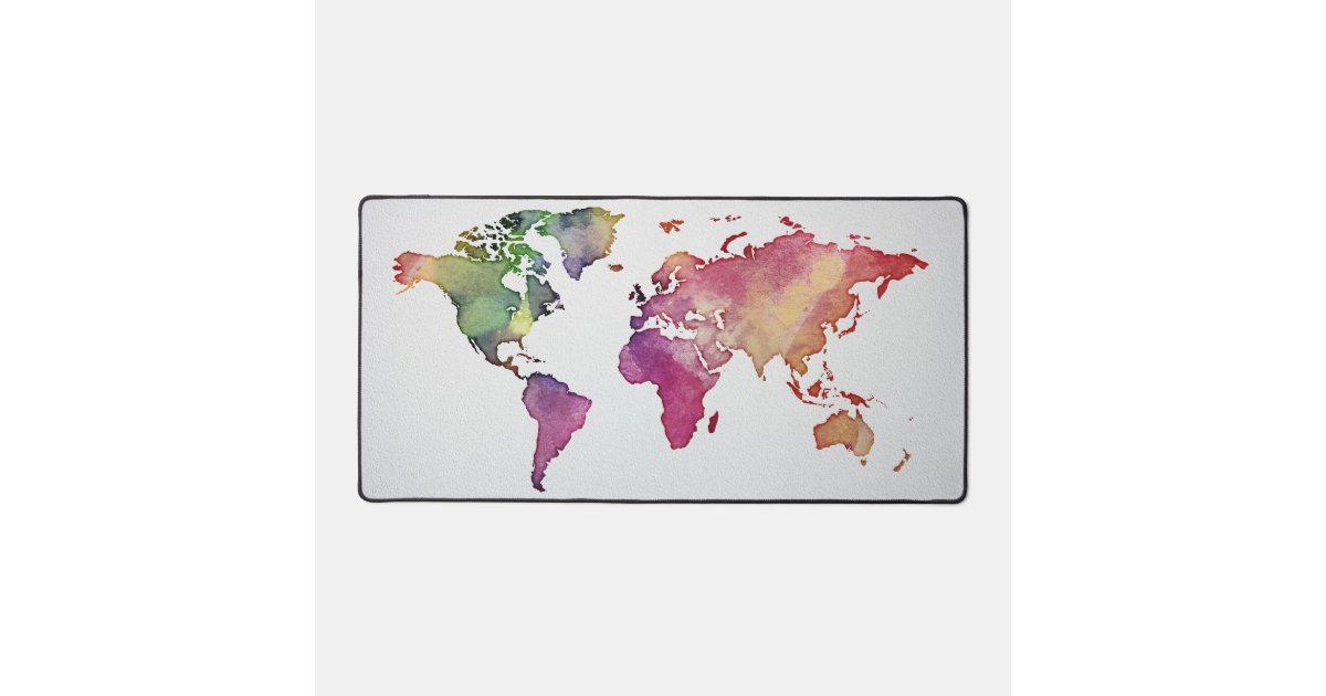 World Map Desk Mat | Zazzle