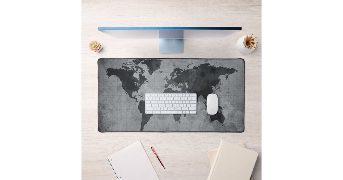 World Map Desk Mat | Zazzle