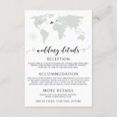 World map Destination wedding details cards | Zazzle