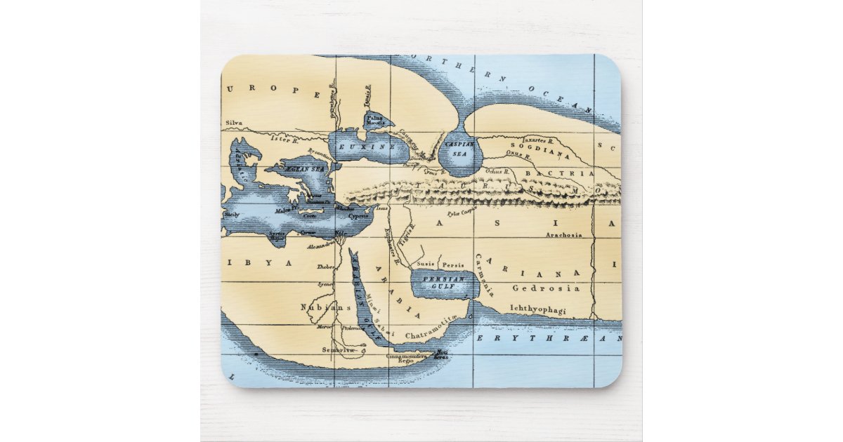 WORLD MAP: ERATOSTHENES MOUSE PAD | Zazzle