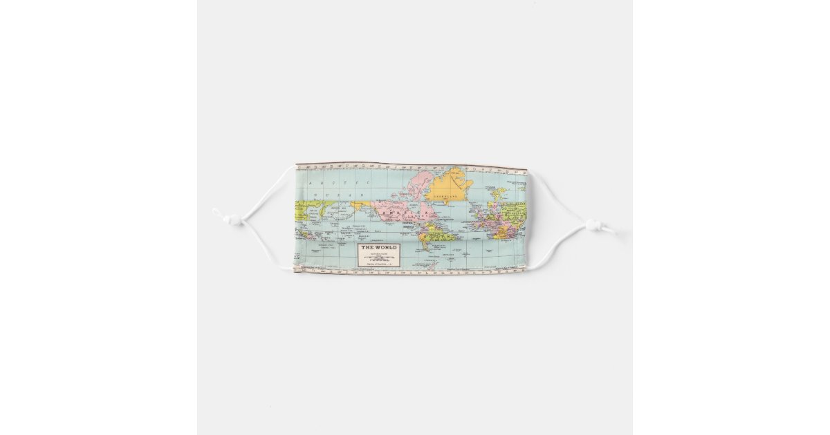World Map Face MAsk | Zazzle