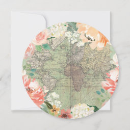 World Map Farewell Party Invitation | Zazzle
