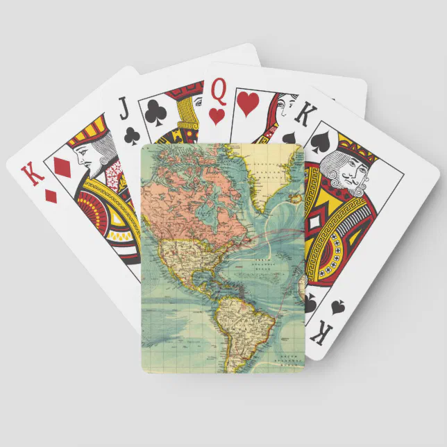 World Map Featuring United States Poker Cards | Zazzle