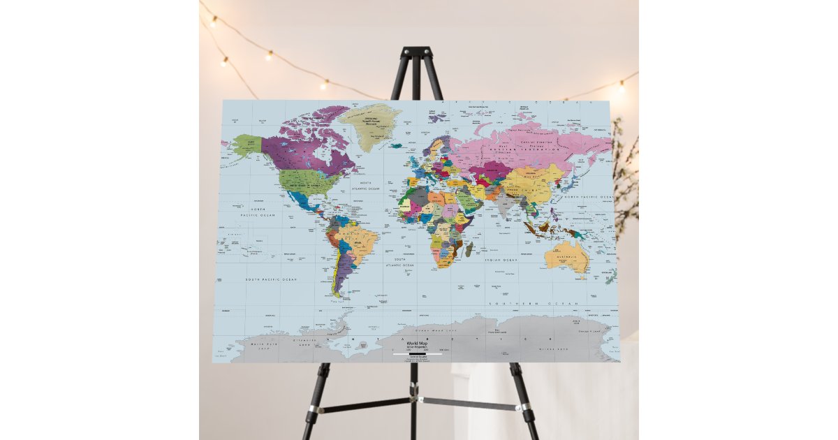 World Map Foam Board | Zazzle
