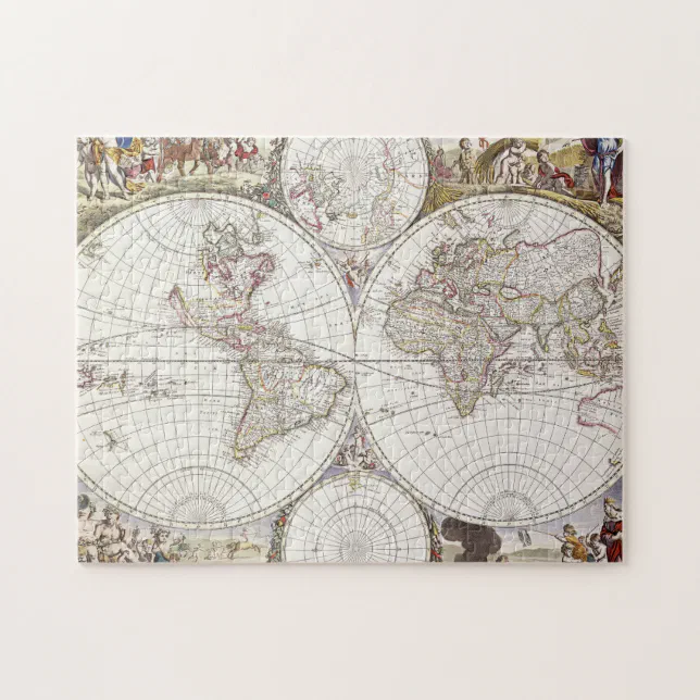 World Map from Atlas Maior Jigsaw Puzzle | Zazzle