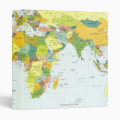 World Map Globe Country Atlas 3 Ring Binder | Zazzle
