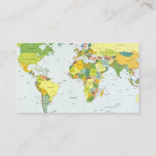 world+map+globe+country+atlas business card | Zazzle