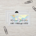 World Map Globe Map Travel Agency Gold QR Gray Business Card | Zazzle
