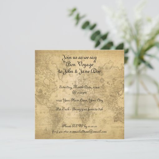 World Map Invitation | Zazzle