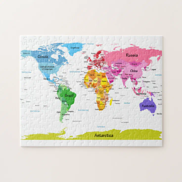 World Map Jigsaw Puzzle | Zazzle