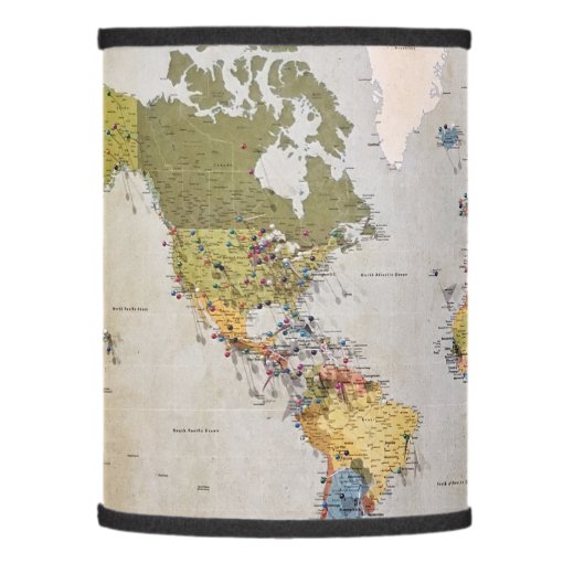world map lamp shade | Zazzle