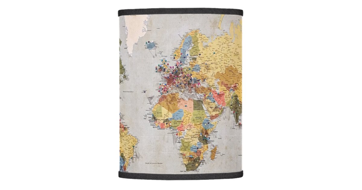world map lamp shade | Zazzle