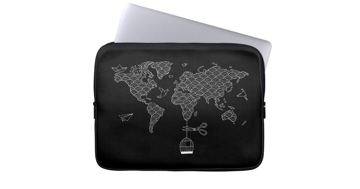 World Map Laptop Sleeve | Zazzle