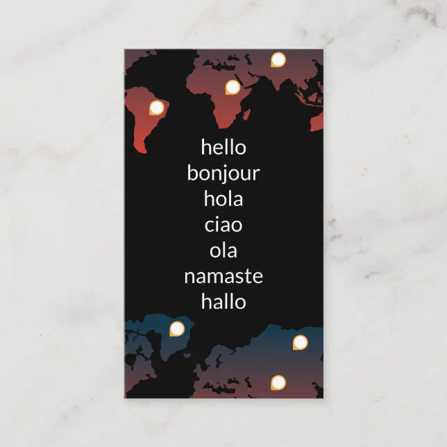 World Map | Location Markers Business Card | Zazzle