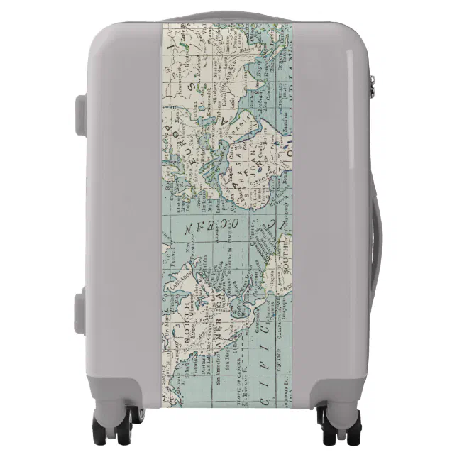 World Map Luggage suitcase | Zazzle