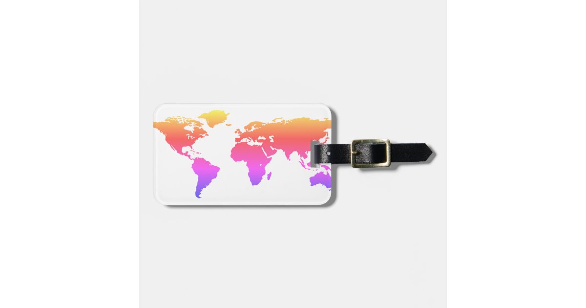 World Map Luggage Tag | Zazzle