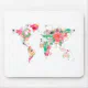 World Map Mouse Pad, Pink Mouse Pad | Zazzle